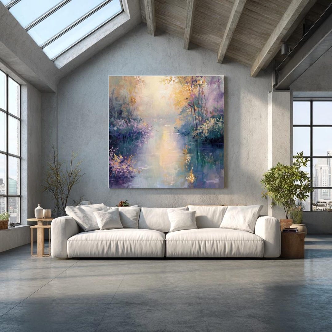 Claude Monet Style Impressionist River Landscape Matte Vertical Posters ...