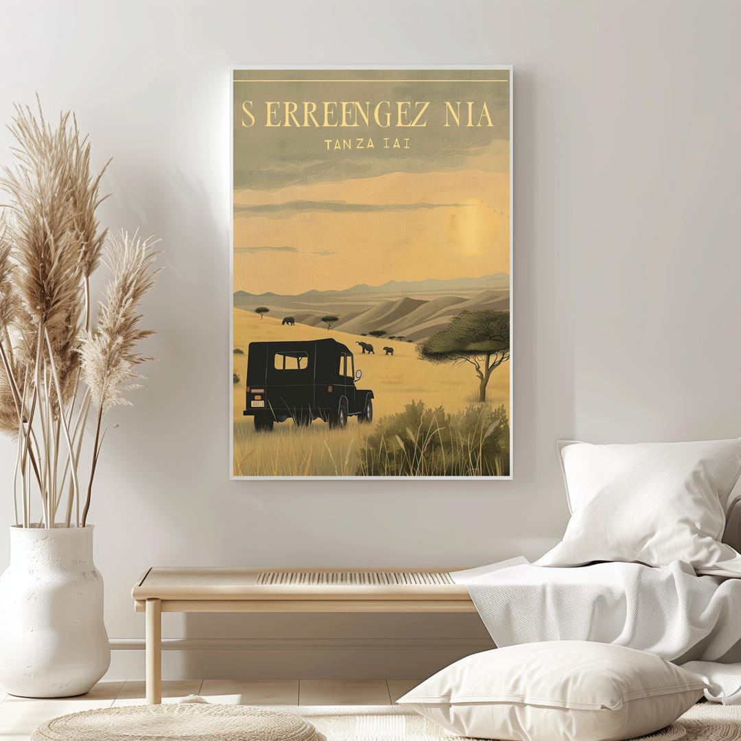 Vertical Safari Adventure Poster, Matte Poster Print for Home Decor ...