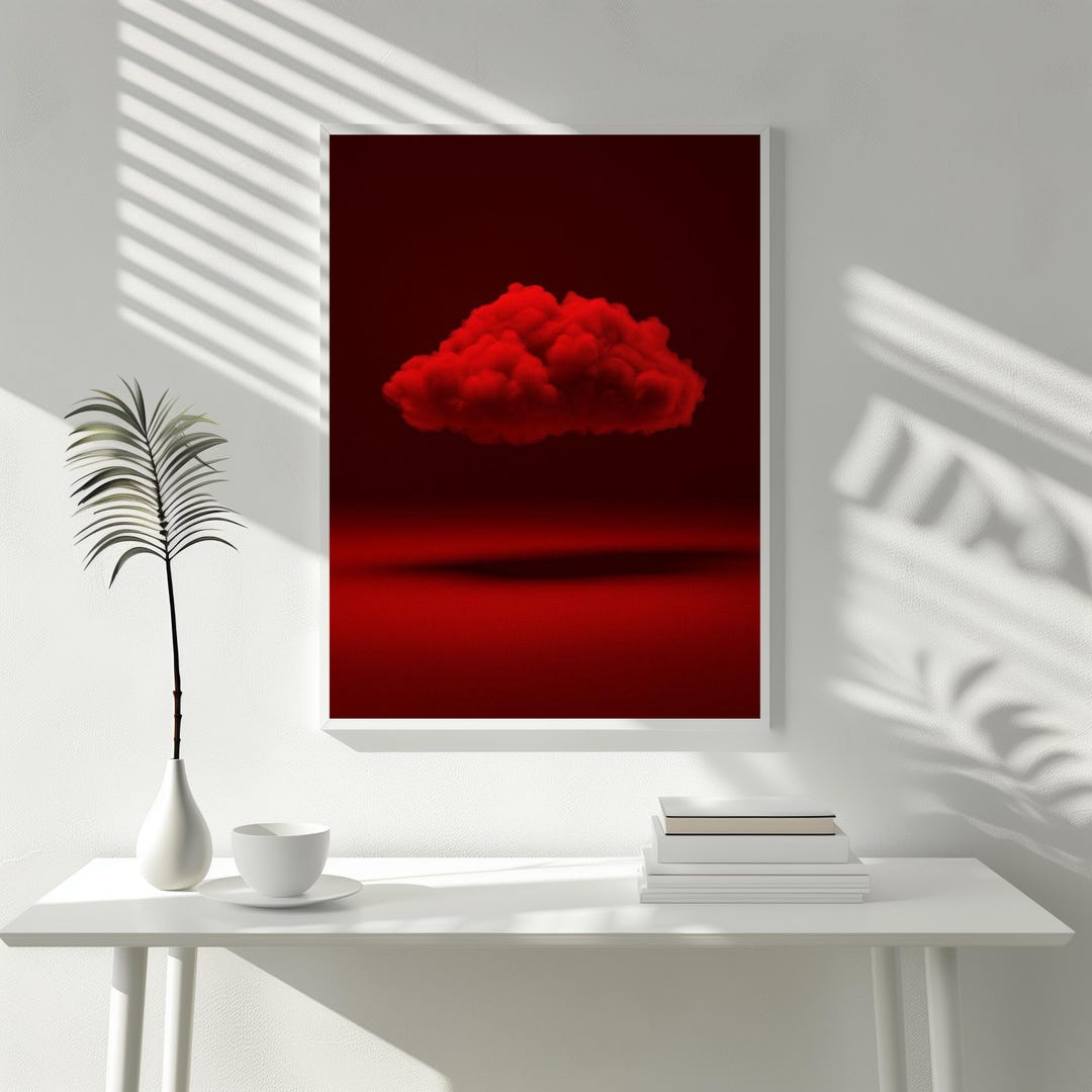 Red Cloud Matte Vertical Poster, Modern Wall Art, Home Decor, Gift for ...