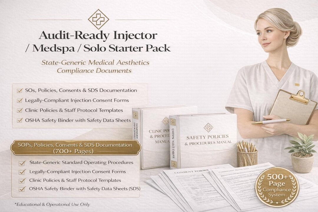 Med Spa Compliance Documentation Bundle: Policies, Consents, SDS ...