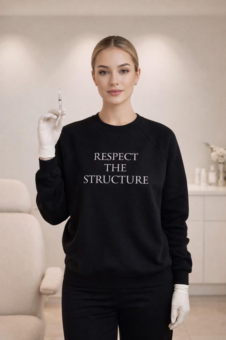 Respect the Structure Sweatshirt – Minimalist Anatomy Typography ...