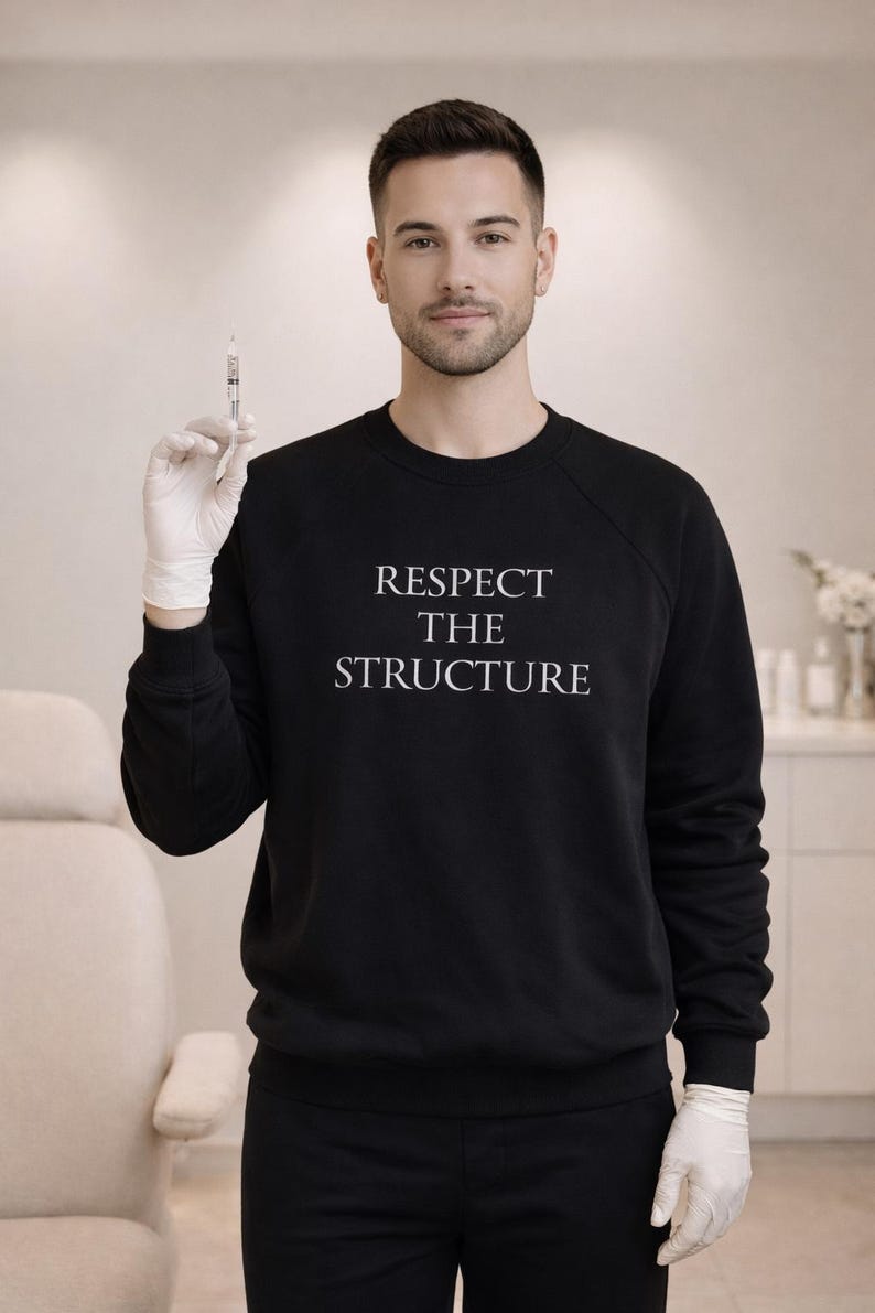 Respect the Structure Sweatshirt – Minimalist Anatomy Typography ...