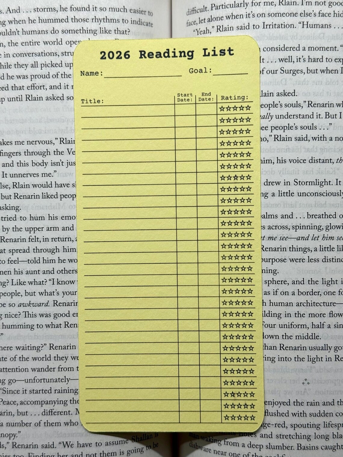 Rainbow Reading List Bookmark Set for Book Lovers | Colorful Inventory ...