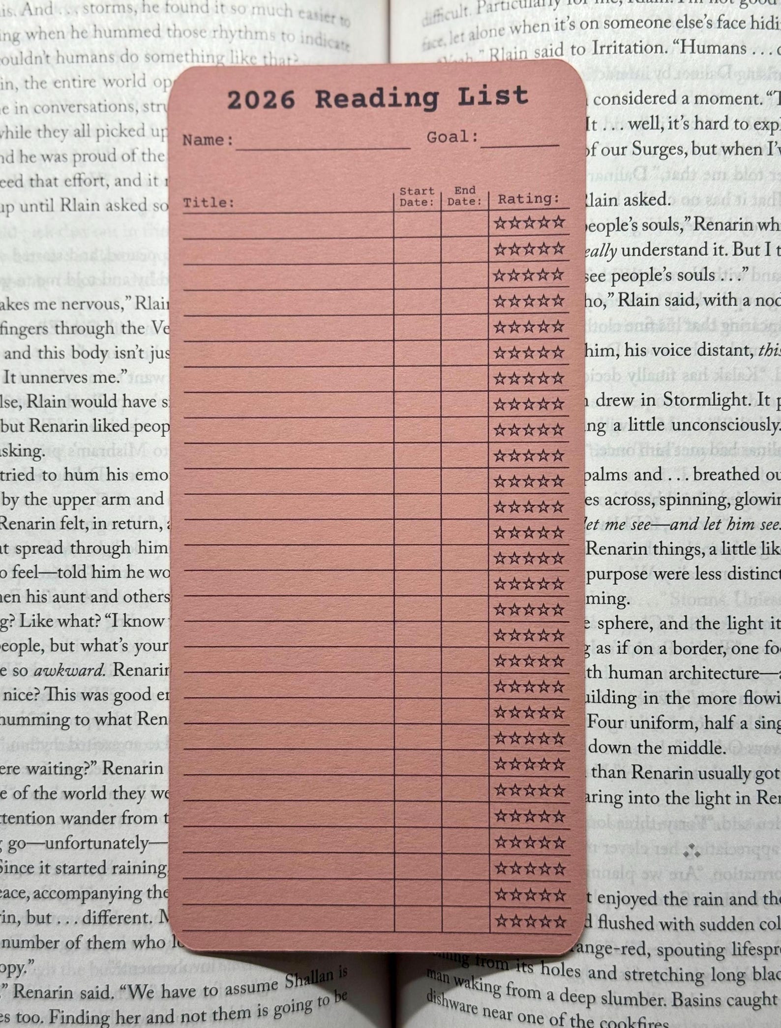 Rainbow Reading List Bookmark Set for Book Lovers | Colorful Inventory ...
