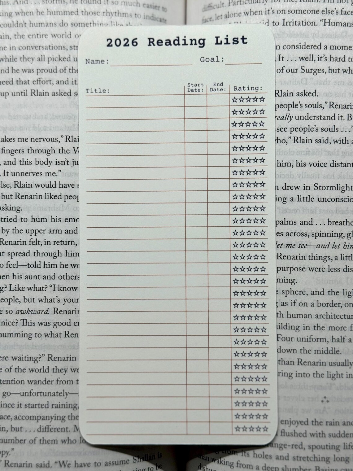 Rainbow Reading List Bookmark Set for Book Lovers | Colorful Inventory ...