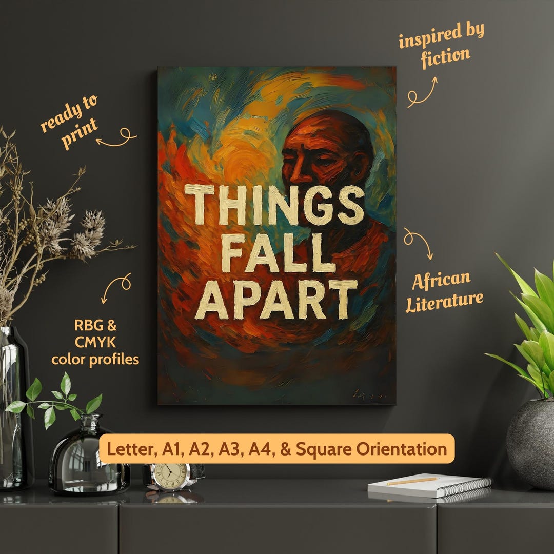 Things Fall Apart Wall Art | Abstract Oil Painting | Chinua Achebe ...