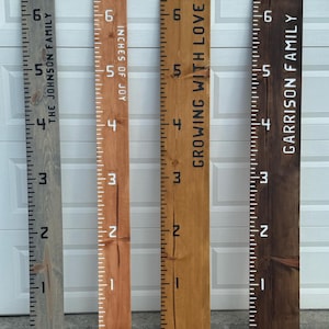 Solid Wood Growth Ruler - Etsy