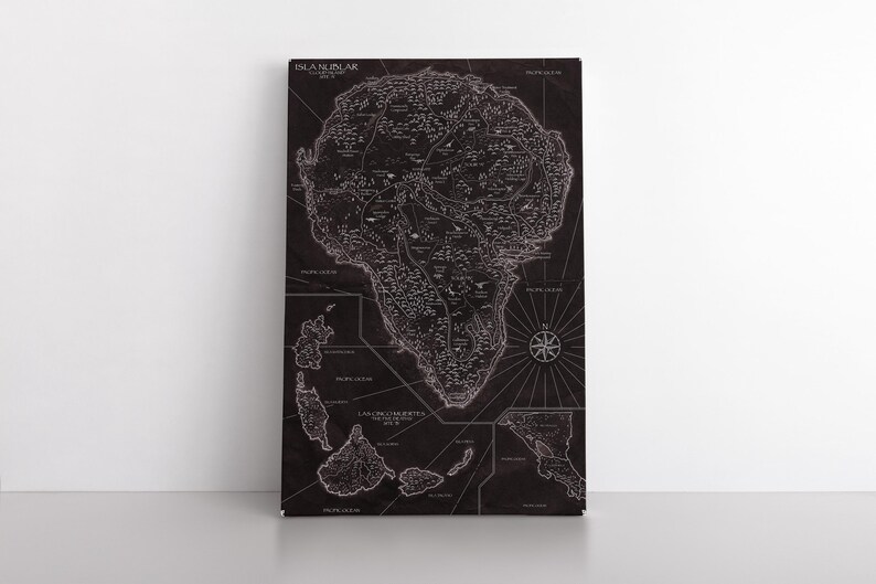 Isla Nublar Jurassic Park Midnight Limited Edition Map - Fan Designed ...