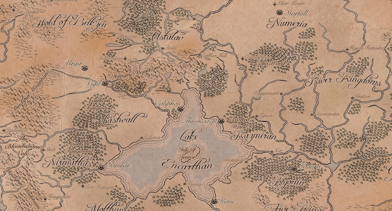A Map of Golarion - Campaign - Fan Designed - Canvas or Poster Art - Etsy