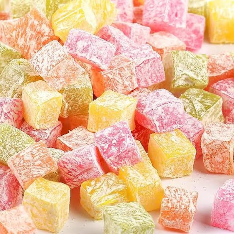 Assorted Turkish Delight: Mixed Fruit Flavors, Traditional Lokum - Etsy