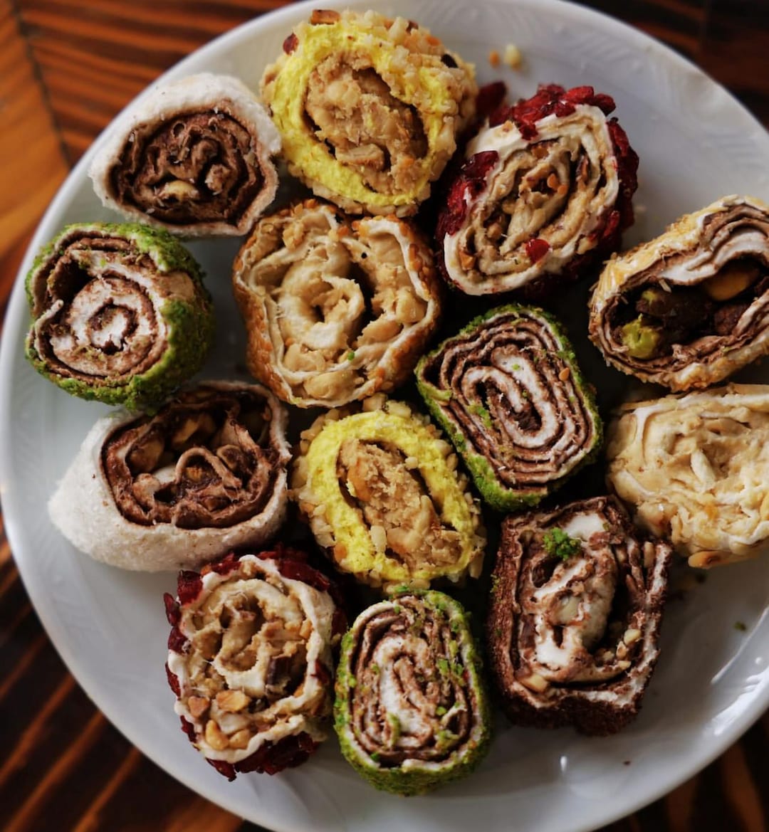 Gourmet Turkish Delight Rolls: Assorted Nuts & Chocolate, Fresh ...