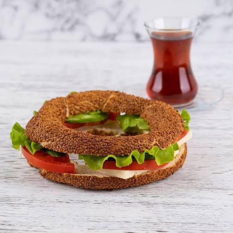 Traditional Turkish Simit Bread: Freshly Baked Sesame Bagel Rings - 4 ...