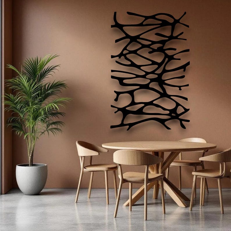 Luxury Style Metal Wall Art, Abstract Wall Decor, Living Room Wall ...