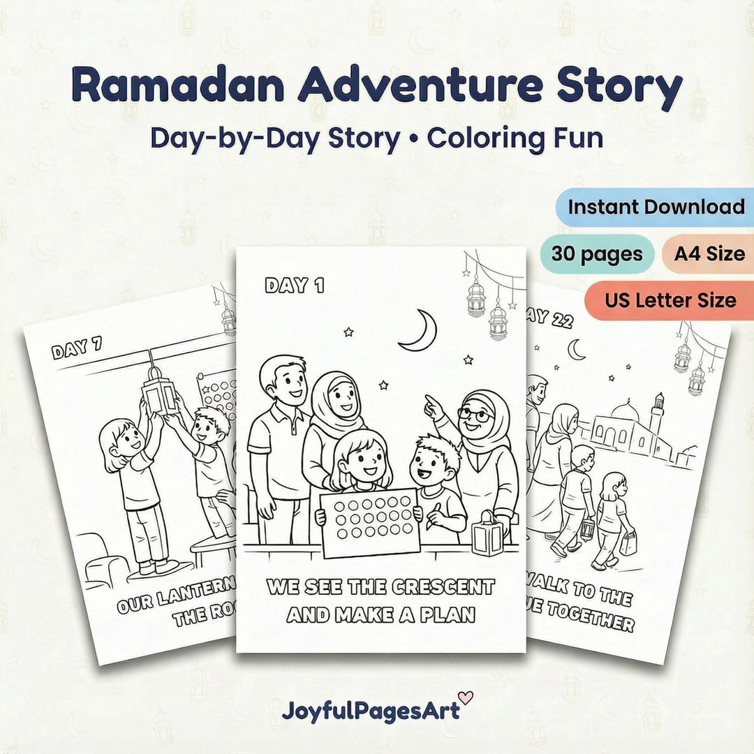 Ramadan Coloring Book for Kids Printable PDF | Story Coloring Pages ...