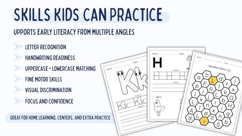 Alphabet Worksheets Bundle A-Z, 2 Workbooks 156 Pages, Tracing, Mazes ...