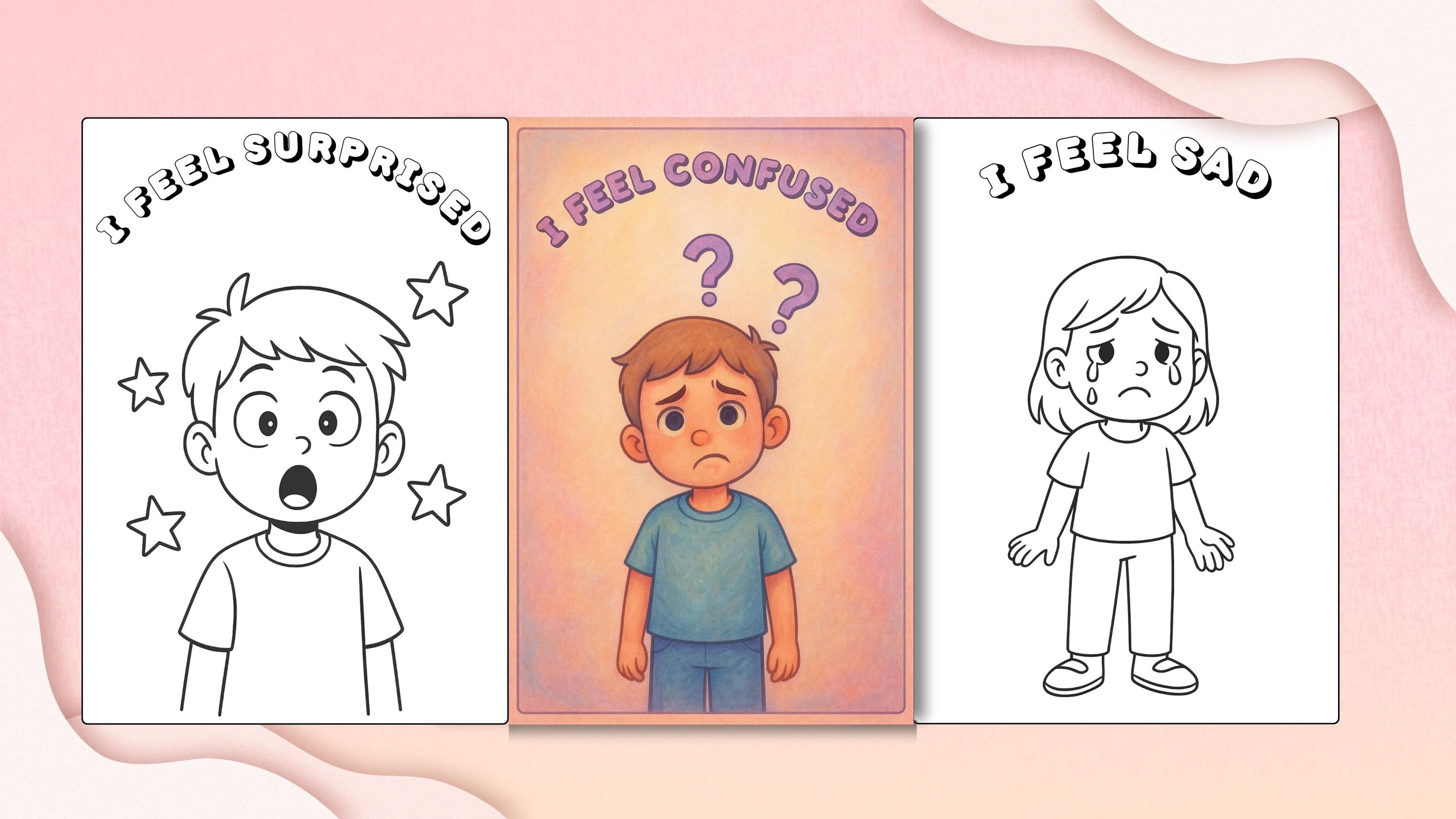 Kids’ Feelings Coloring Book – Emotions Coloring Pages for Children ...