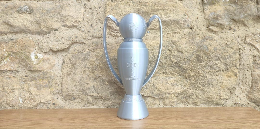 3D Printed Liga Portugal Trophy Replica, Silk Silver Finish - Etsy