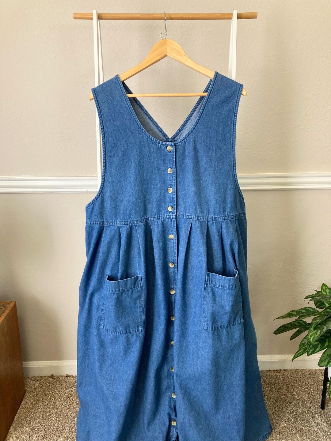Vintage Denim Dress, Women’s 90s Jumper, Main Street Blues - Etsy