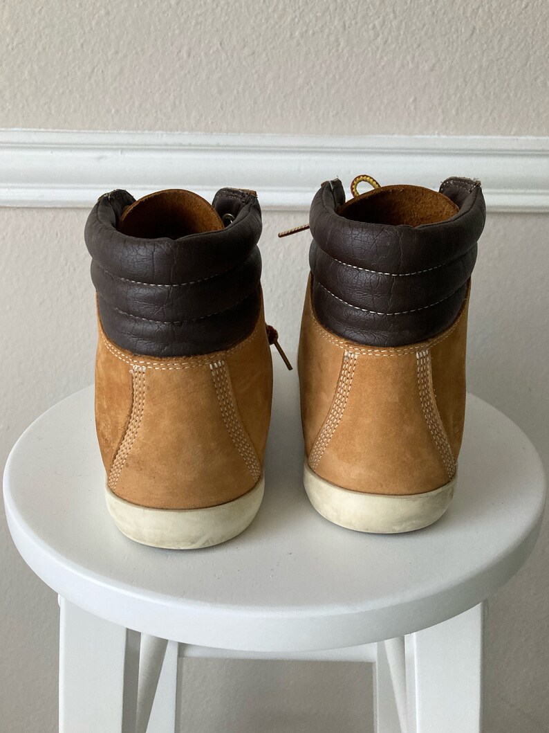 Vintage Timberland Boots/ 1990s 2000s Genuine Leather Womens Sneaker ...