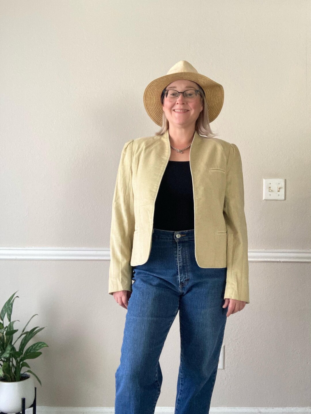 Vintage 1970’s Blazer / 70s Preppy Cropped Corduroy Jacket in Tan ...