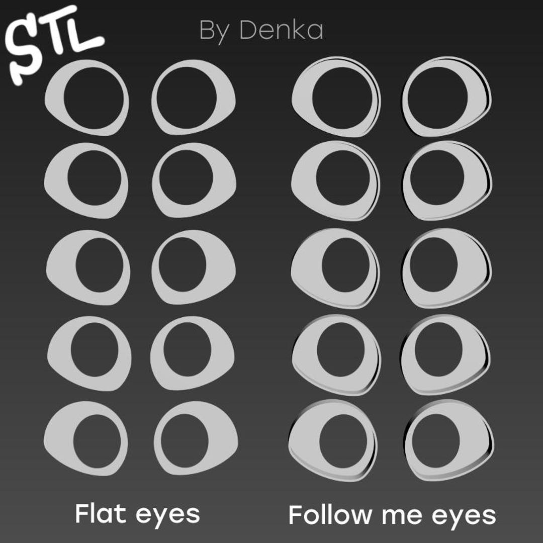 Toony Fursuit Eyes Set - 10 Versions (flat & Follow-me) - Etsy