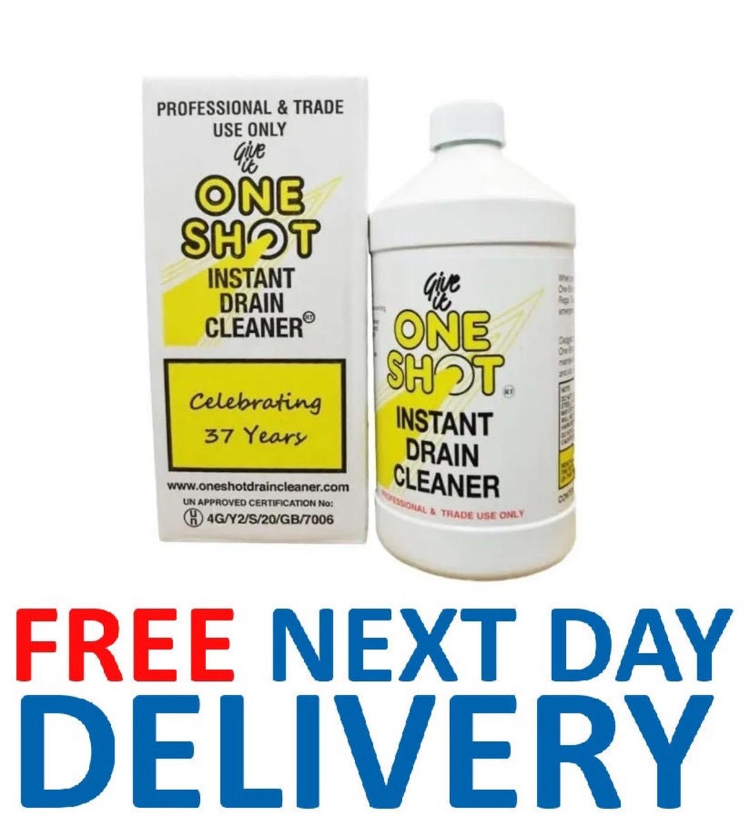 Hanicks One Shot Instant Drain Cleaner Unblocker 1 Litre - Unblocks ...