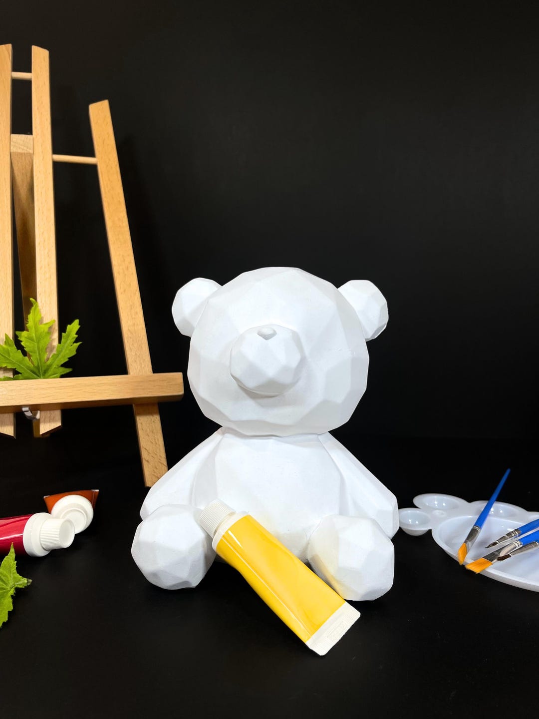Diamond Bear - DIY Plaster Figure for Painting - Etsy