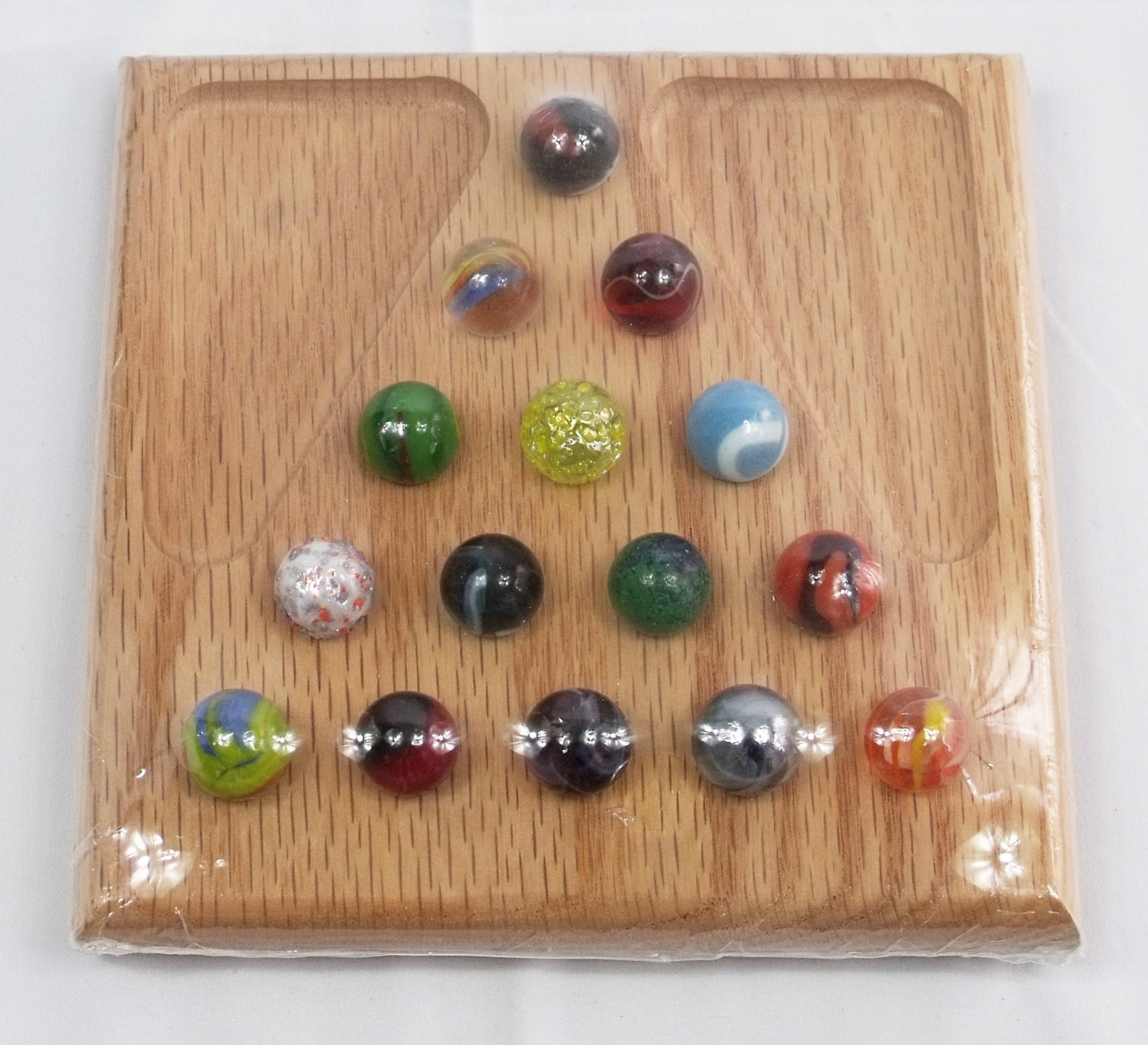 Small Marble Solitaire Game Oak - Etsy