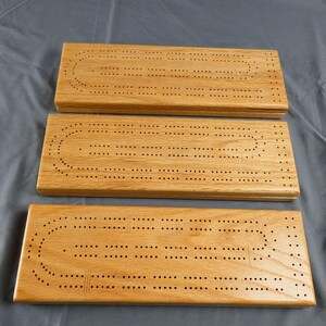 Red Oak 2 Player Cribbage Board - Etsy