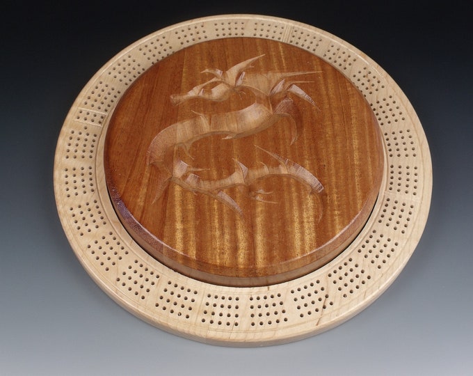 Four Player Cribbage Board Dragon Mahogany and Curly Maple - Etsy