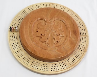 Four Player Cribbage Board Dragon Mahogany and Curly Maple - Etsy