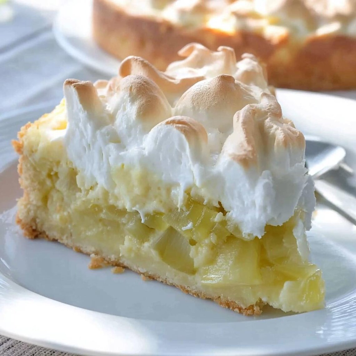 Rhubarb Meringue Cake Recipe | English & German (PDF Download) - Etsy