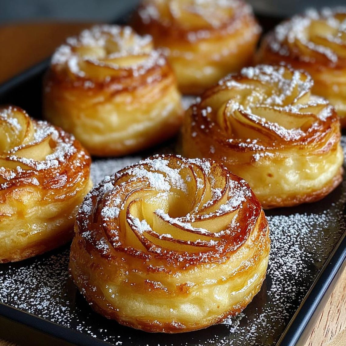 Puff Pastry Apple Donuts | English & German, Homemade | Easy Fall ...