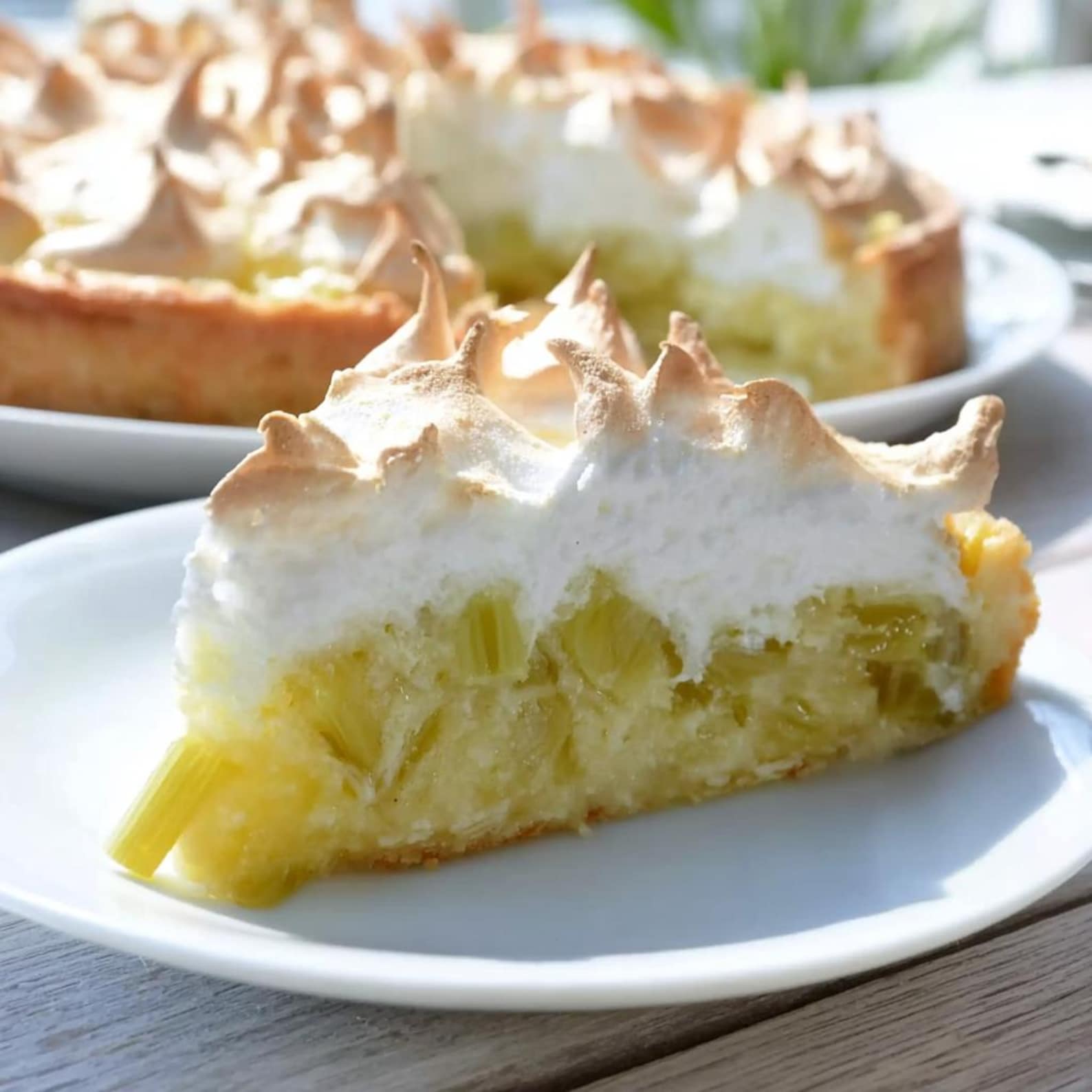 Rhubarb Meringue Cake Recipe | English & German (PDF Download) - Etsy