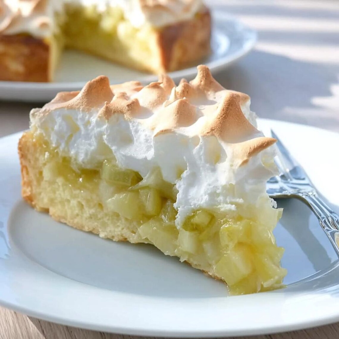 Rhubarb Meringue Cake Recipe | English & German (PDF Download) - Etsy