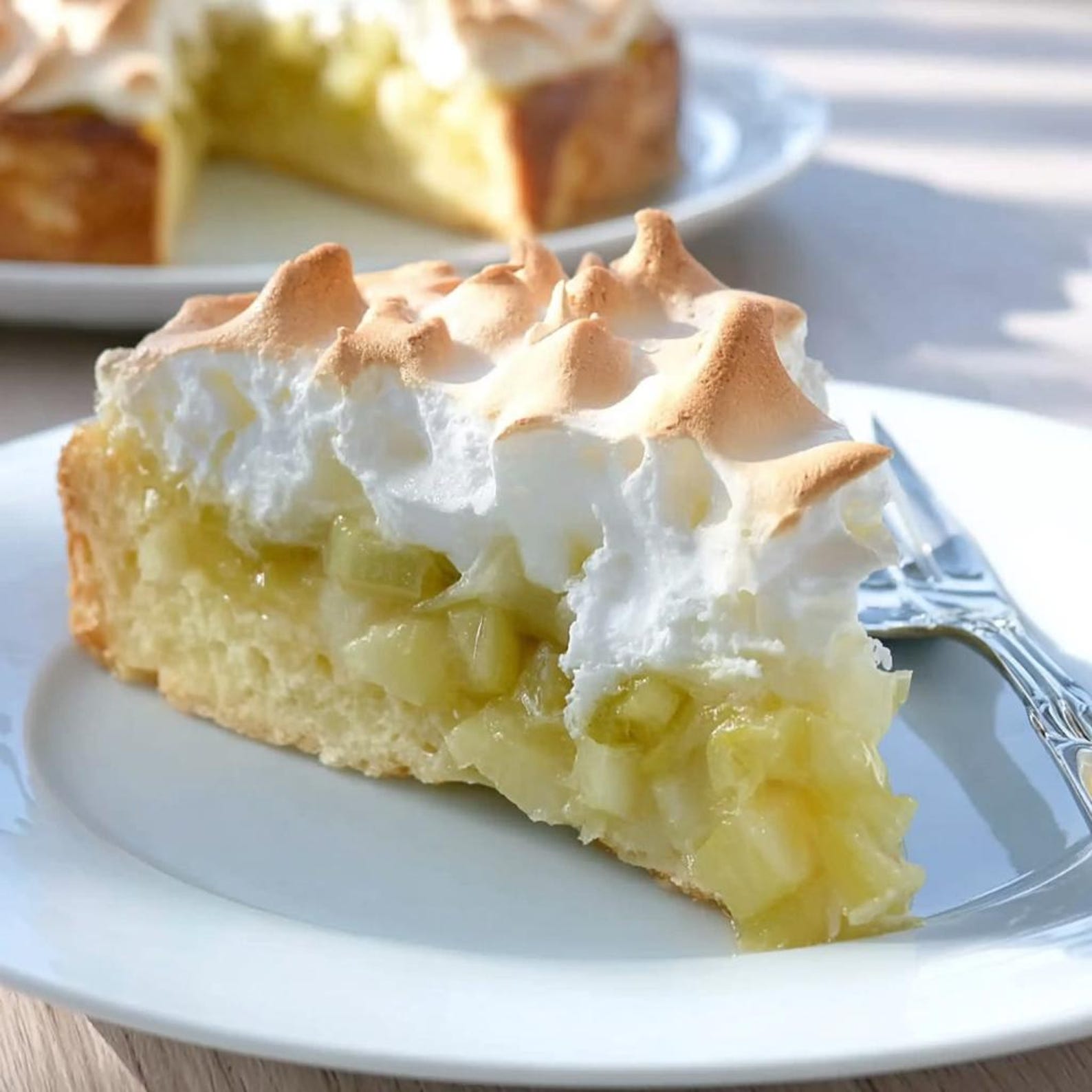 Rhubarb Meringue Cake Recipe | English & German (PDF Download) - Etsy