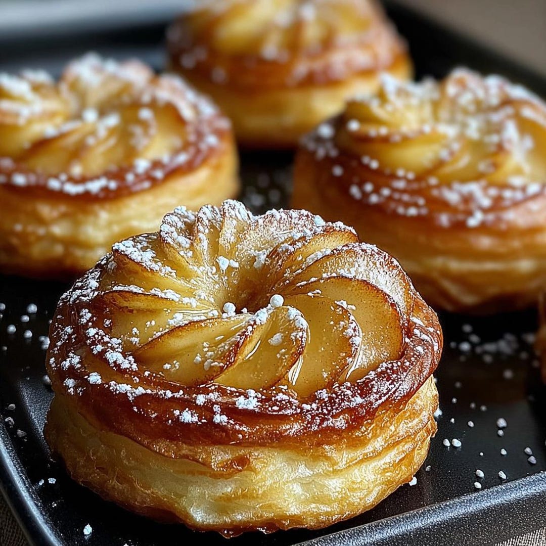 Puff Pastry Apple Donuts | English & German, Homemade | Easy Fall ...