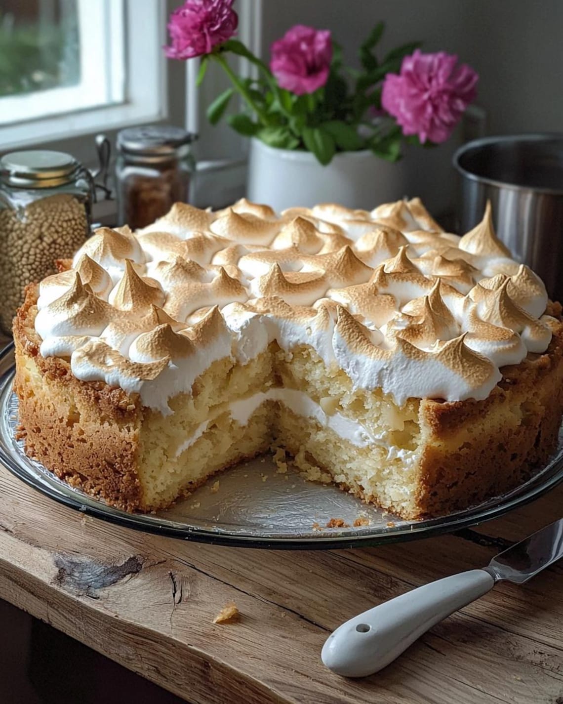 Rhubarb Meringue Cake Recipe | English & German (PDF Download) - Etsy