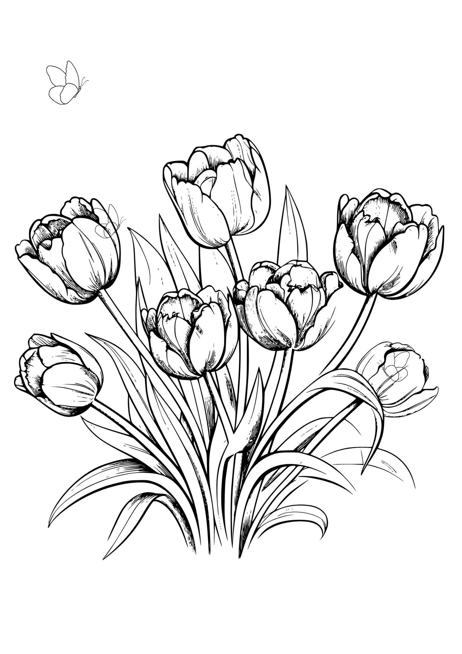 Flower Drawing Book | 10 Printable Floral Art Pages | Digital Download ...