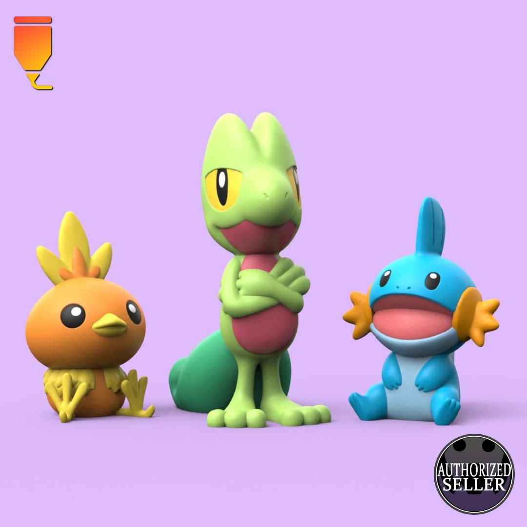 3D Printed Gen 3 Starter Pokémon Keychain • Treecko, Torchic, Mudkip ...