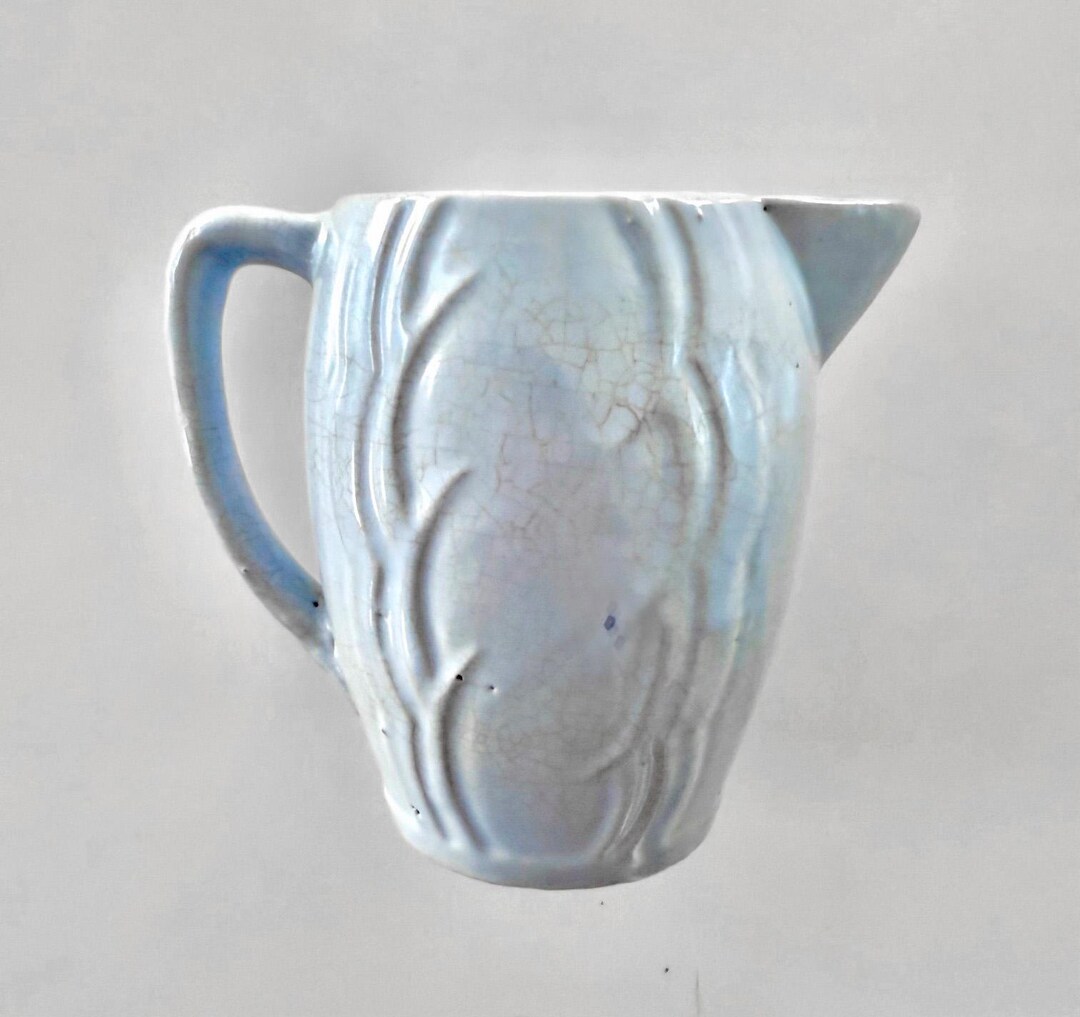 Vintage Small 1960s Periwinkle Blue Unmarked Mccoy Pottery Salt Glaze ...