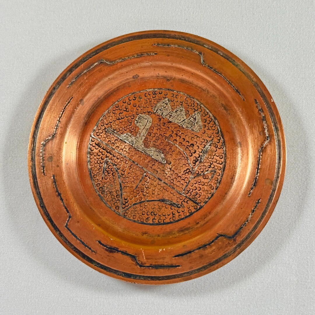 Vintage "cairo Ware" 1960s Egyptian Pyramids Pharaoh Revival Tray Small ...