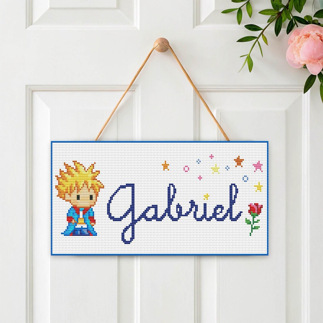 Personalized Kids Door Name Sign Plastic Canvas Pattern Pdf: Custom ...