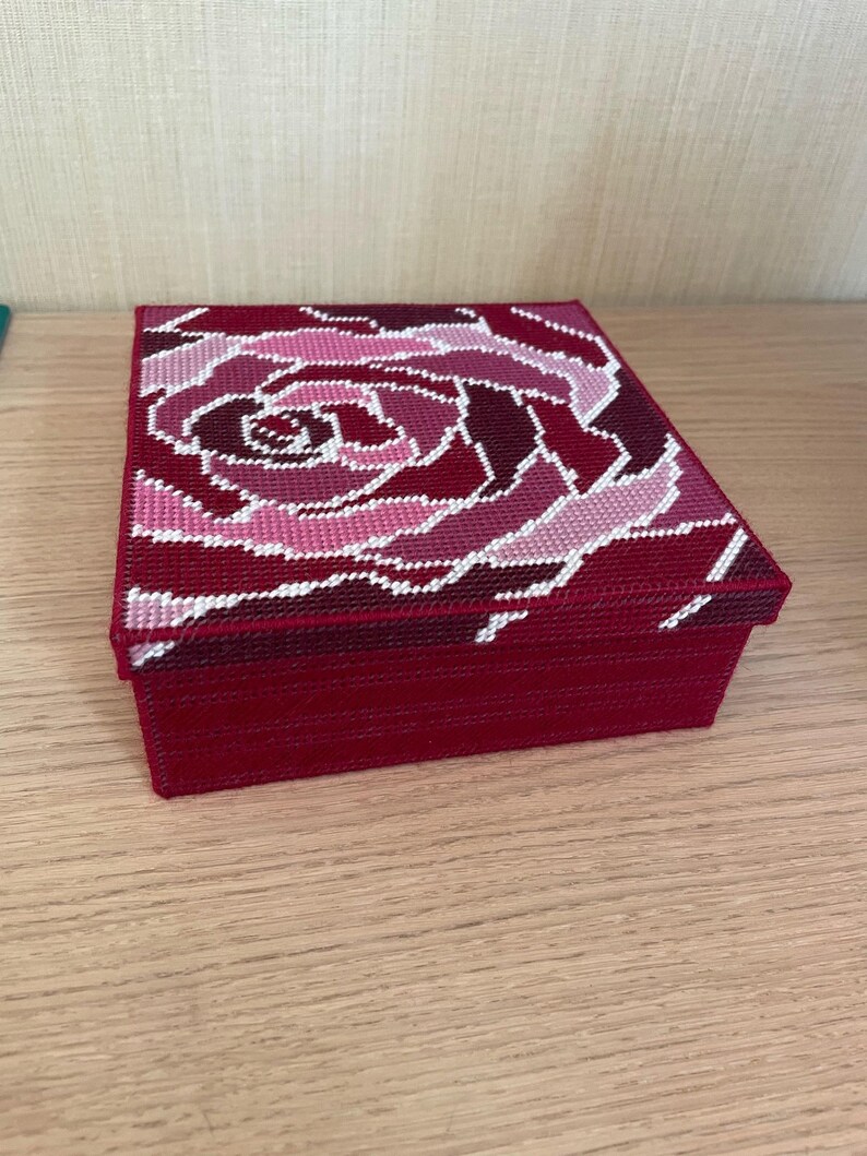 3d Box Plastic Canvas Embroidery Pattern Pdf, 3D Cross Stitch PDF ...