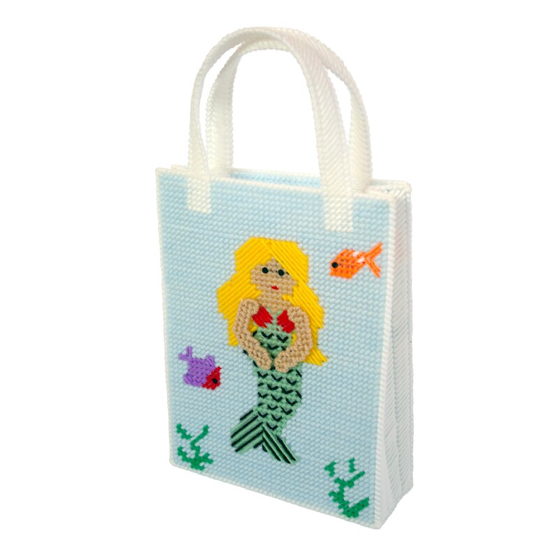 Mermaid Plastic Canvas Bag PDF Pattern: Kid-friendly 3D Cross Stitch - Etsy