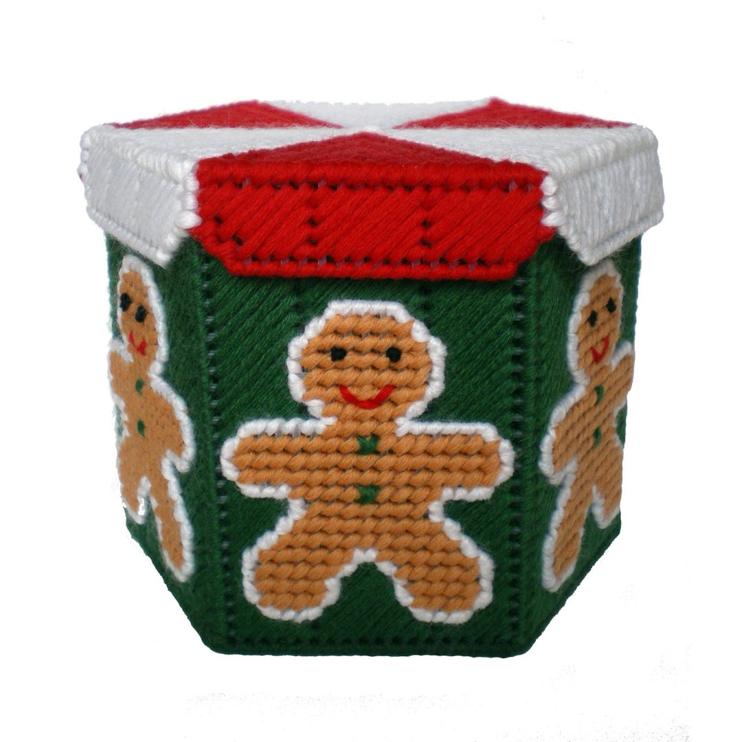 Gingerbread Man Plastic Canvas Box Pattern: Easy DIY Xmas Craft (PDF ...