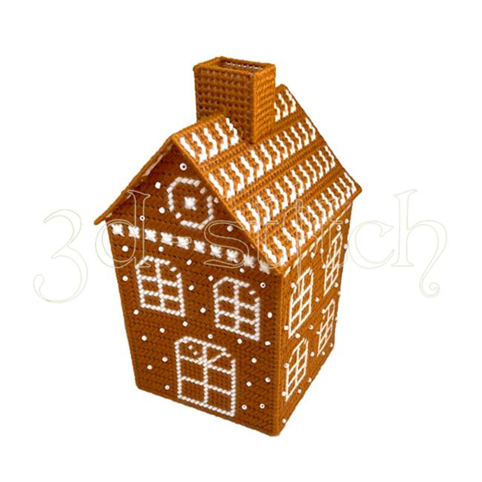 Gingerbread House Plastic Canvas Pattern Cross Stitch Doll House PDF ...