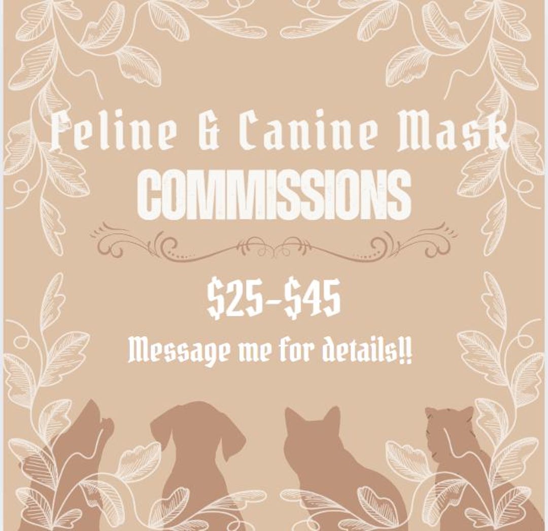 Custom Mask Commissions!! || Cosplay, Therian Masks, Cat Mask, Wolf Mask, Fox Mask, Dog Mask ...