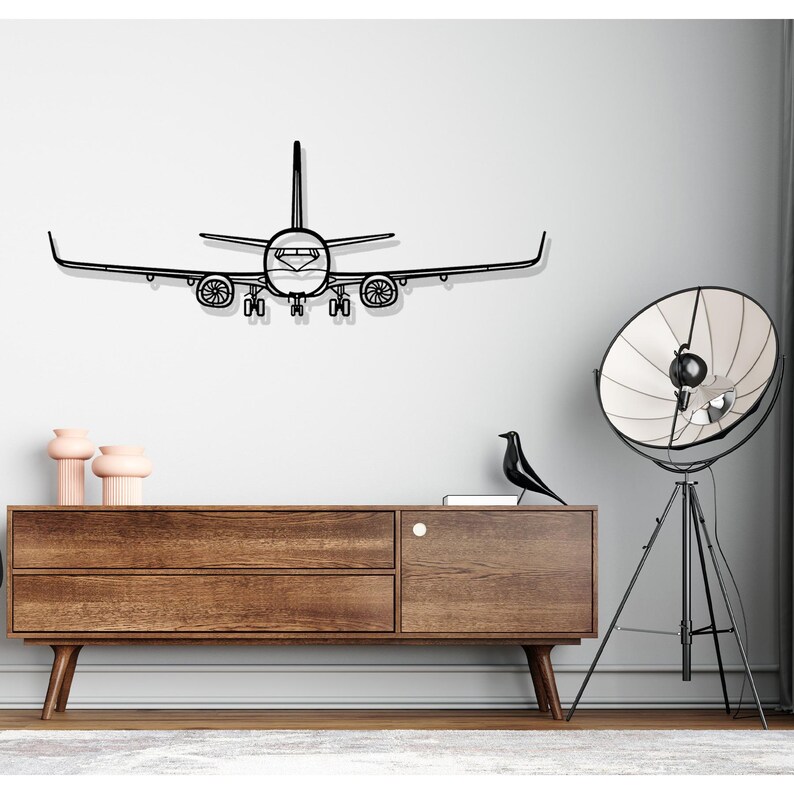 Boeing 737 800NG Airplane Metal Wall Art, Airplane Silhouette Wall ...