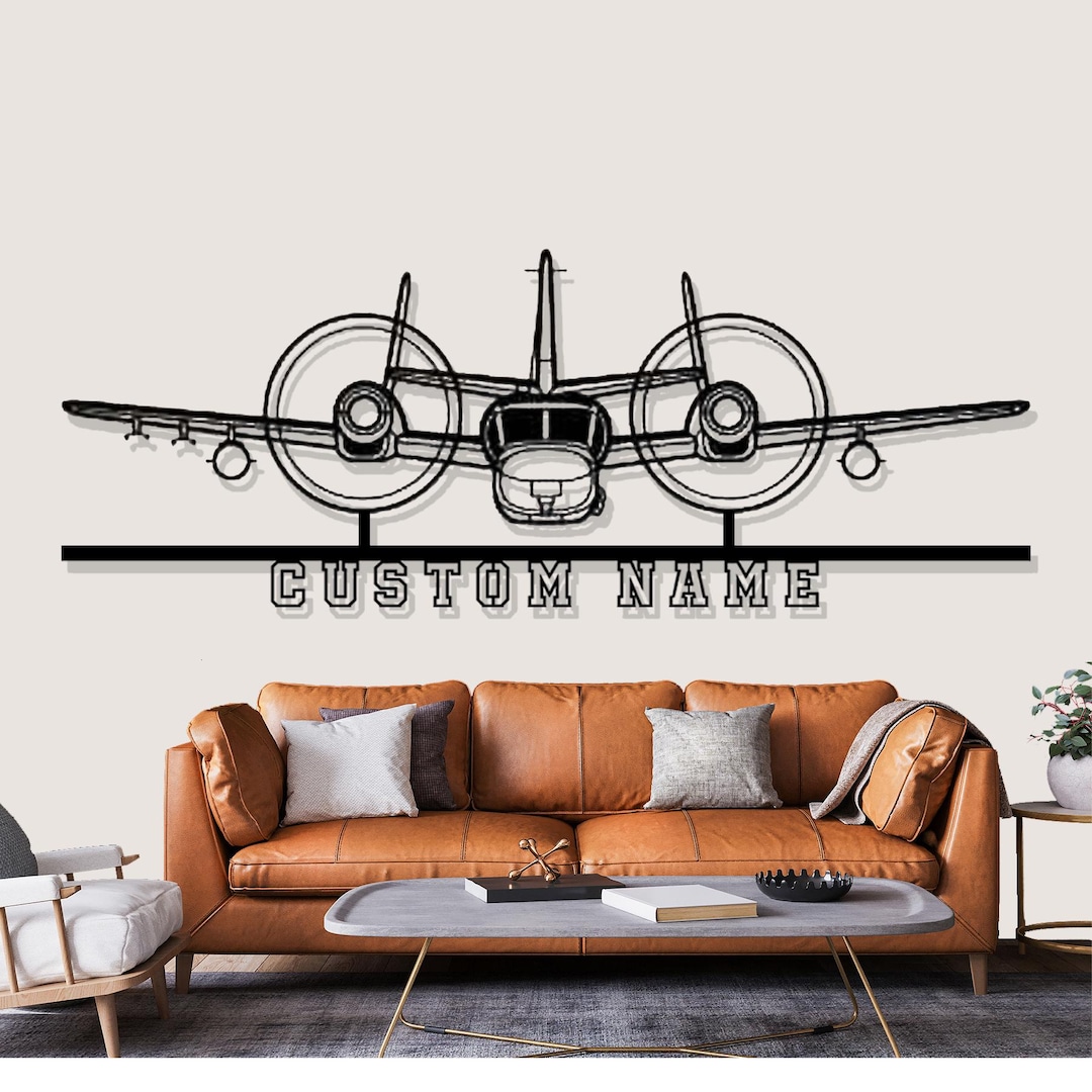 Grumman OV 1 Mohawk Airplane Silhouette Metal Wall Art, Custom Metal ...